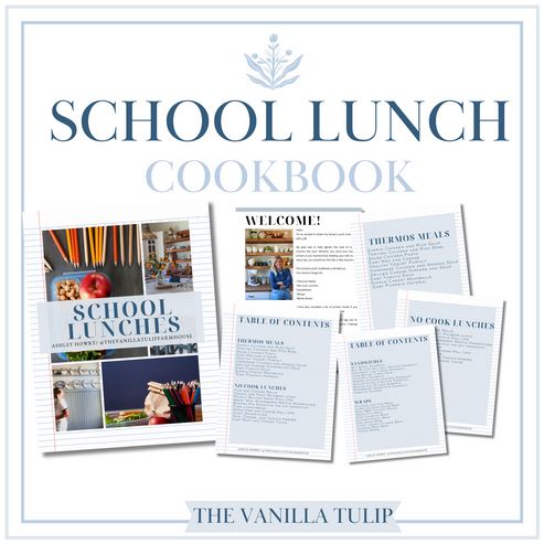(DIGITAL) School Lunch Cookbook – The Vanilla Tulip Store